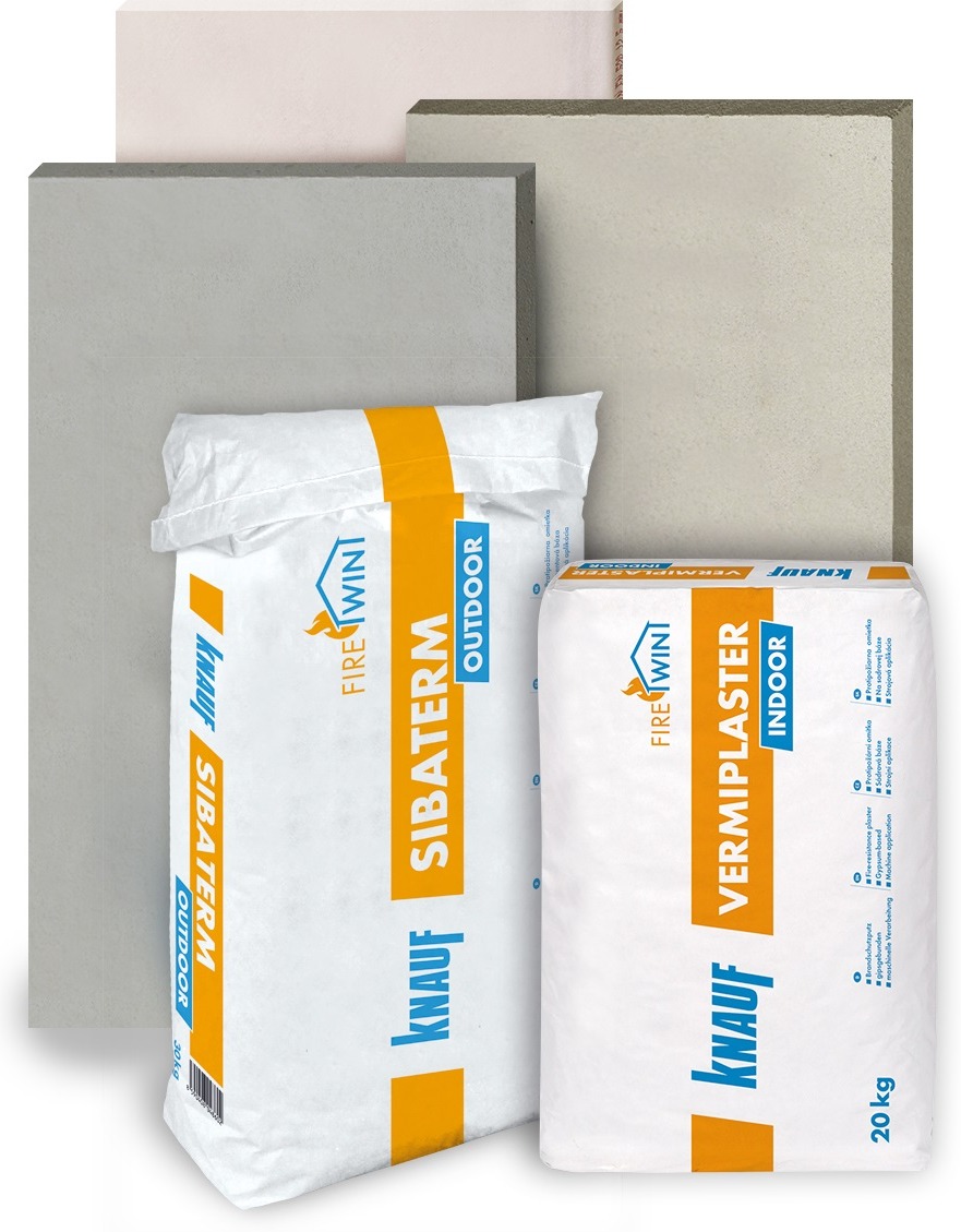 Protipožární desky a protipožární omítky Knauf FIREWIN komplexně - TZB-info