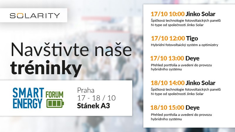 Solarity: workshopy o fotovoltaice na veletrhu SEF 2023 - TZB-info