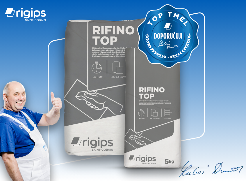 Rifino Top - náš top tmel pro perfektní povrchy bez broušení - TZB-info
